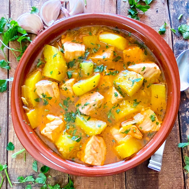 A Simple & Hearty Stew to WARM your Soul | Spanish Salmon & Potato Stew