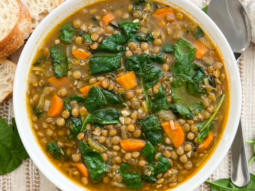 Lentil spinach soup store