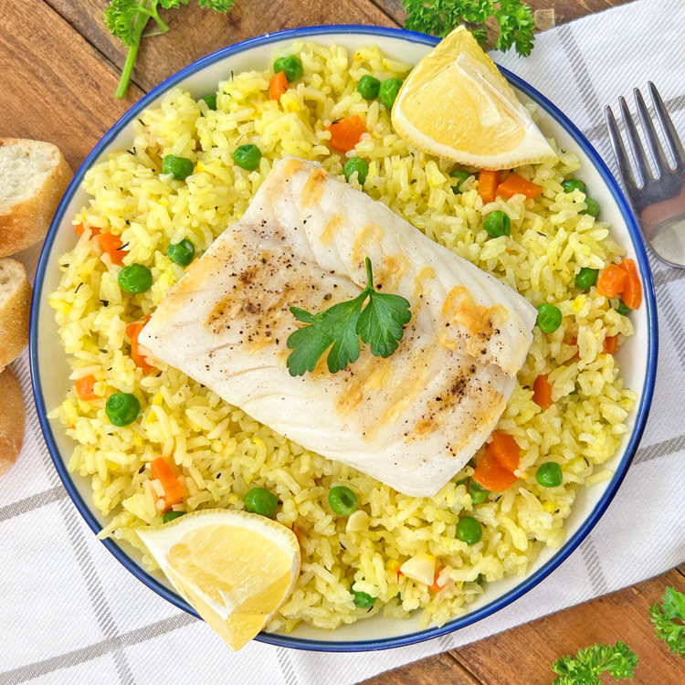 CLASSIC Mediterranean Fish and Rice | Heart-Healthy 30 Minute Recipe